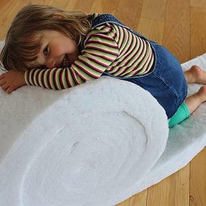 Recycled plastic insulation made from waste PET bottles